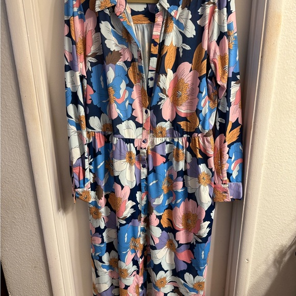 Tolani | Dresses | Tolani Floral Maxi Dress Blue Pink Orange | Poshmark
